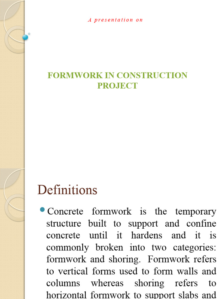 7 Formwork | PDF | Concrete | Composite Material