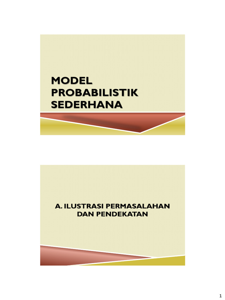 10.model Probabilistik Sederhana | PDF