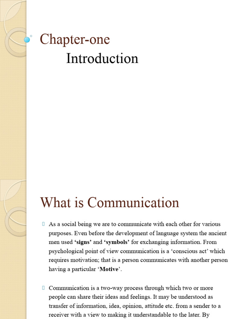 Introduction | PDF | Communication | Information