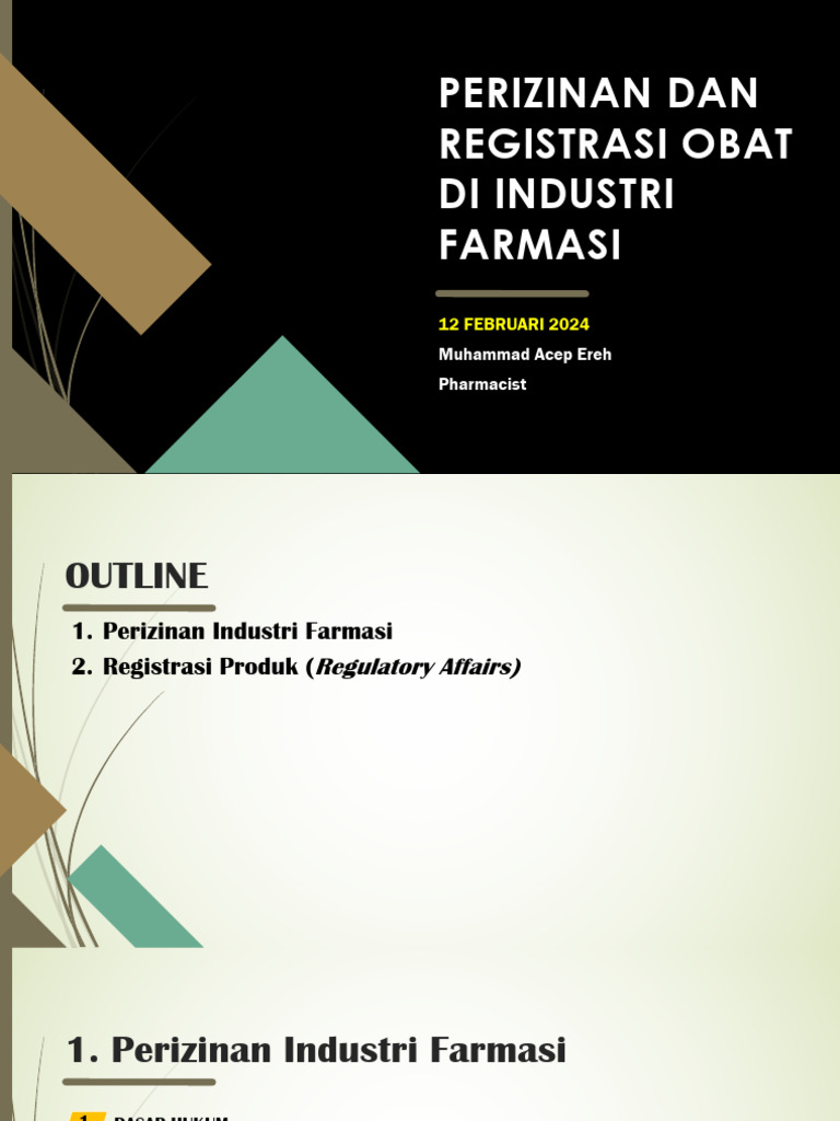 Perizinan Serta Registrasi Obat D Industri Farmasi | PDF | Bisnis