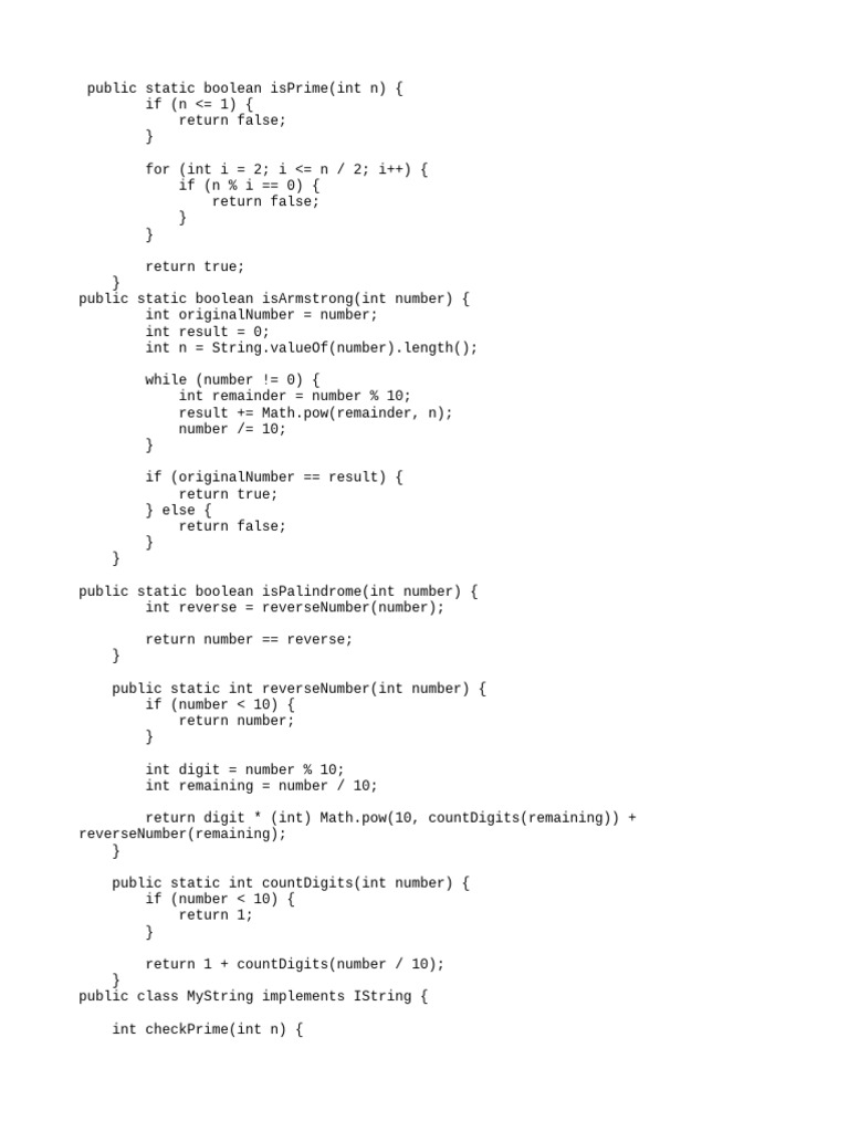 Public Static Boolean Isprime Int N Pdf