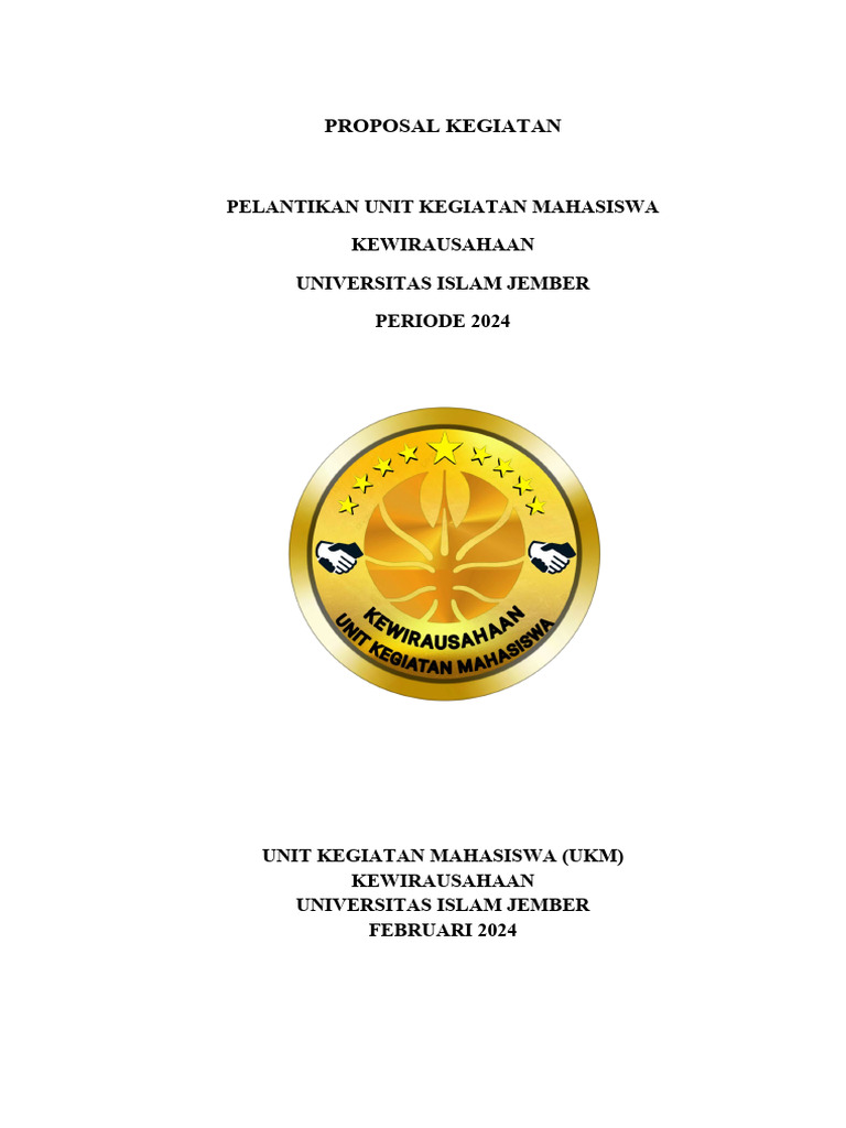 Proposal Pelantikan Ukm Kwu 2024 Fix | PDF
