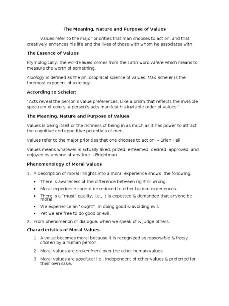 Ch.1 VALUES | PDF | Hierarchy | Value (Ethics)