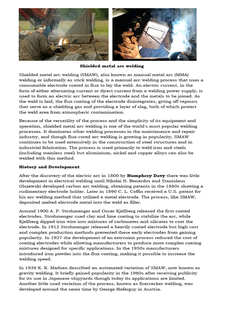 SMAW Module | PDF | Welding | Construction