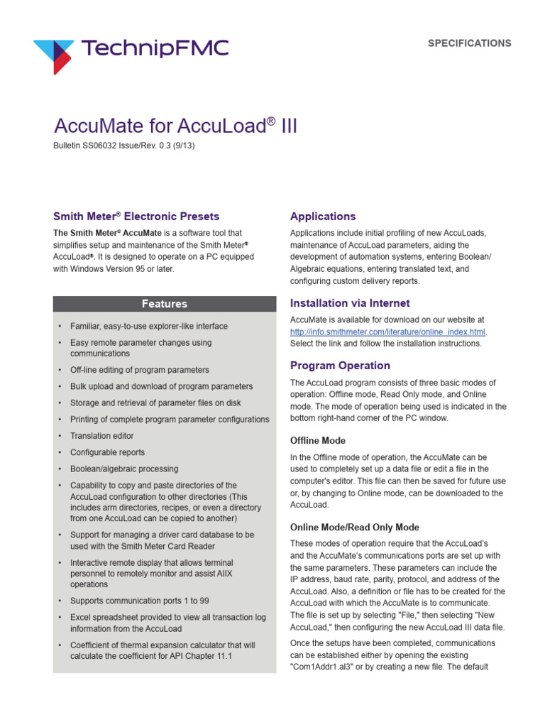 Accuload Iii Ss06032 Pdf Online And Offline Installation