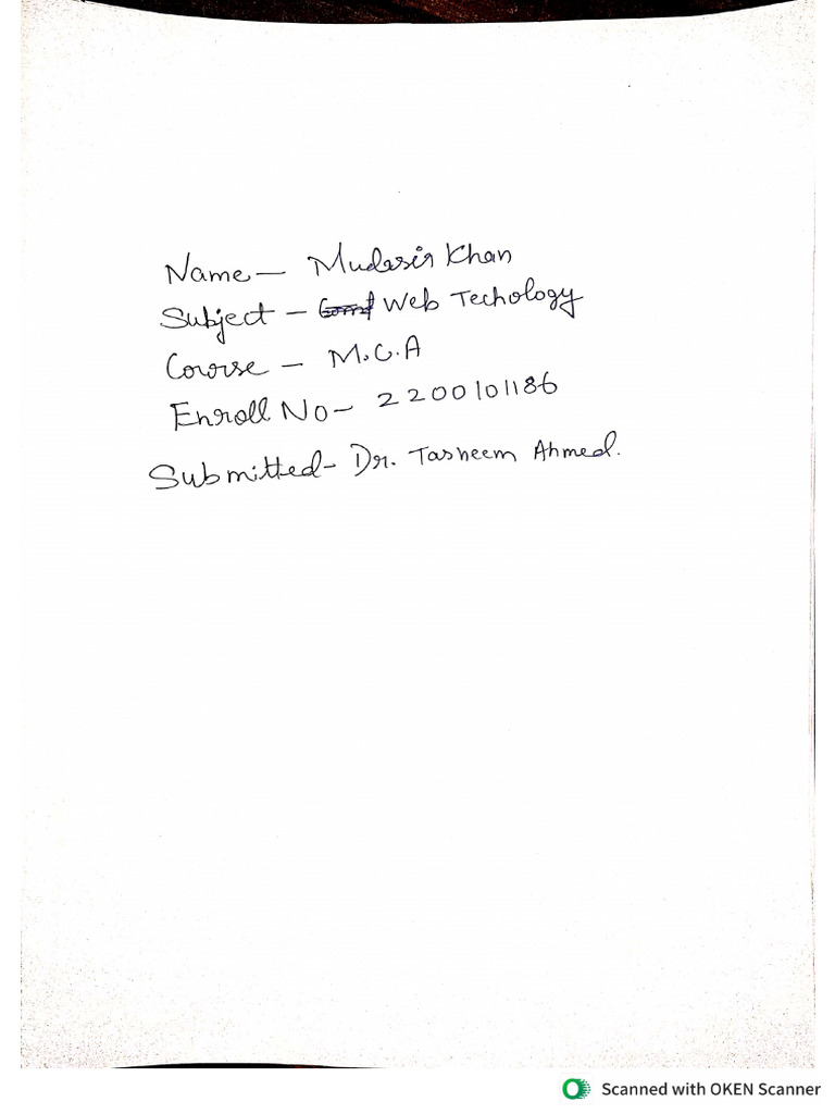 Web Technology 1 | PDF