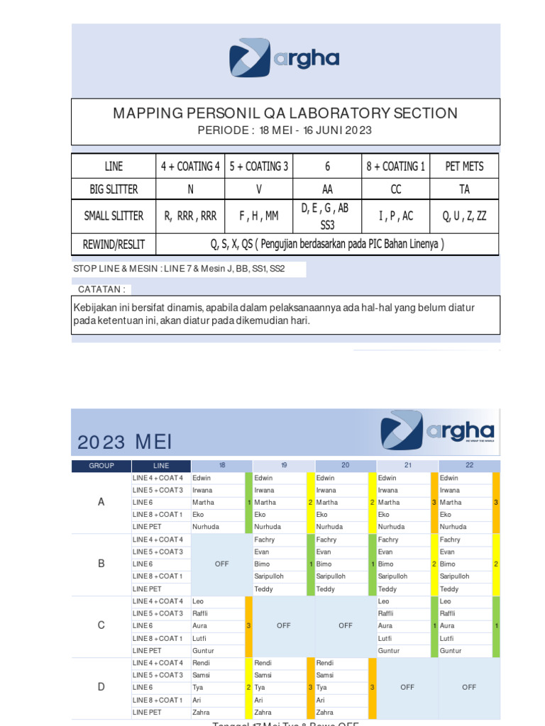 Kalender Kerja Mei - Jun 23 R2 | PDF