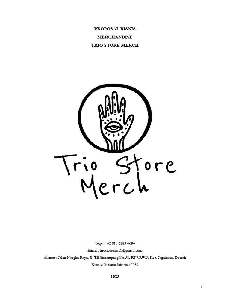 Proposal Bisnis Merchandise Trio Store | PDF