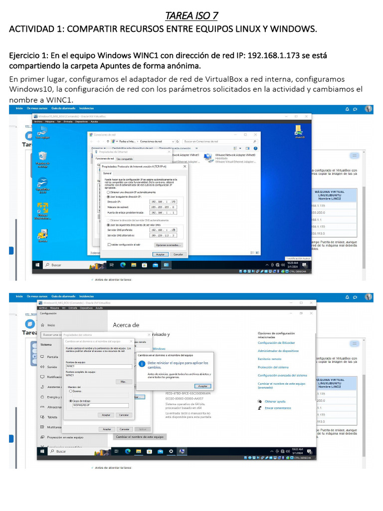 Compartición de Recursos entre Linux y Windows | PDF | Archivo de ...