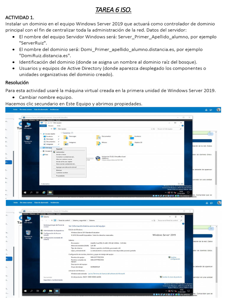 Miguel ISO Tarea06 | PDF | Directorio Activo | Windows 10
