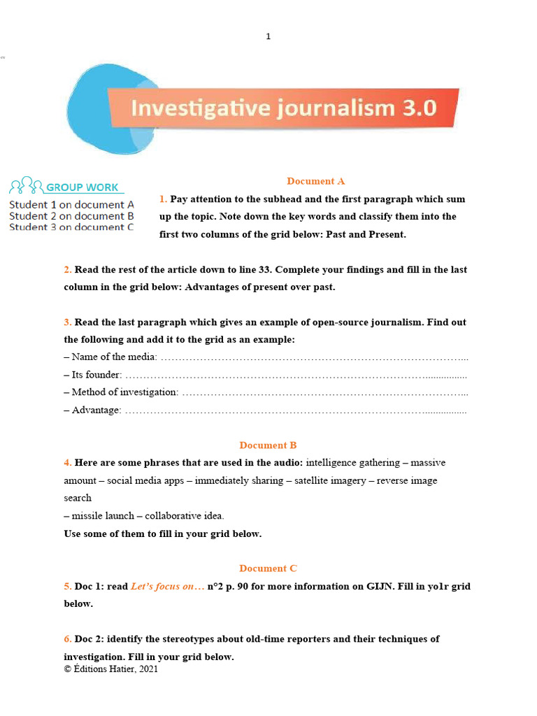Investigative Journalism 3.0 - E-Worksheet Page 88 | PDF | Computing ...