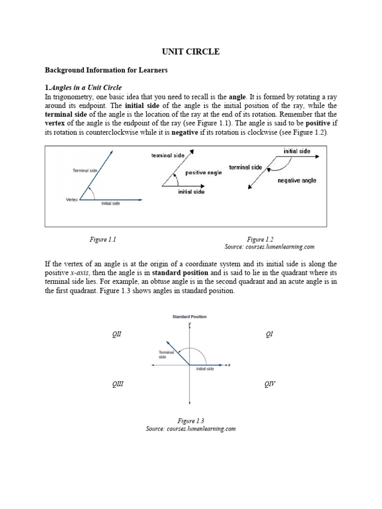 Learning Module in Pre Calculus | PDF | Angle | Geometry