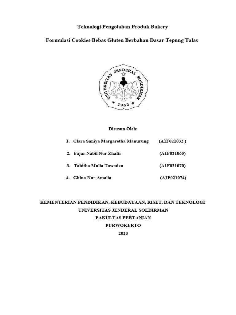 Cookies Talas Bebas Gluten | PDF