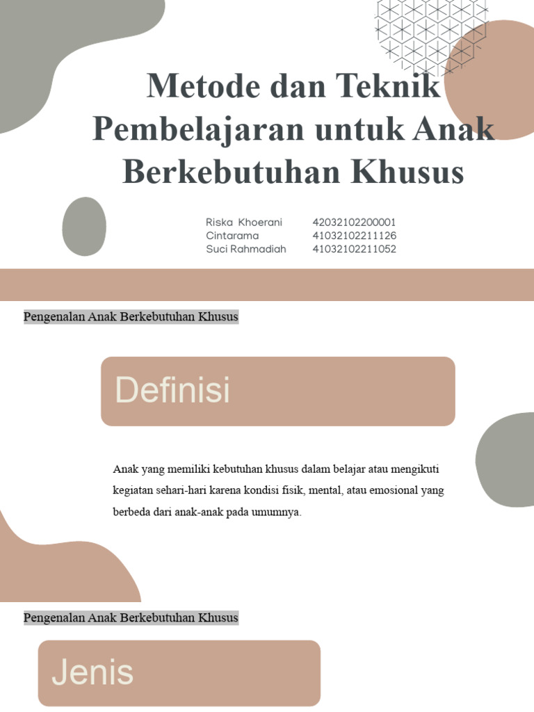 Kel 5 Metode&Teknik Pembelajaran Untuk Abk Salinan | PDF