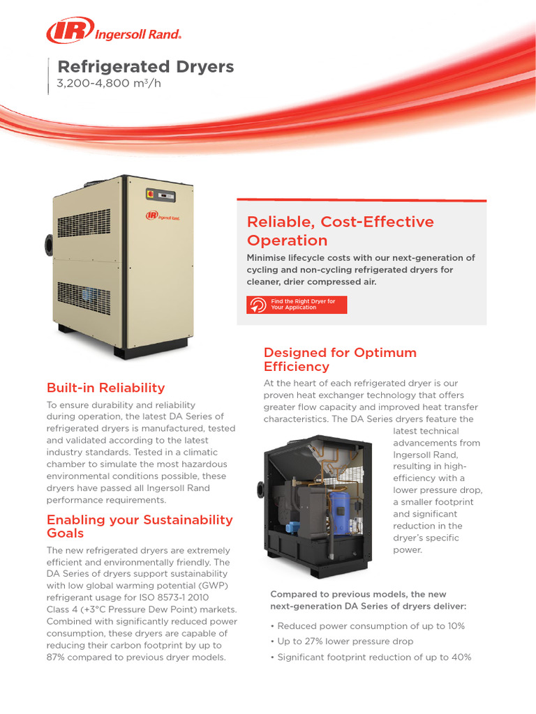 Irits 0418 046 0323 Euen Din Refrigerated Dryer | PDF | Clothes Dryer | Refrigeration