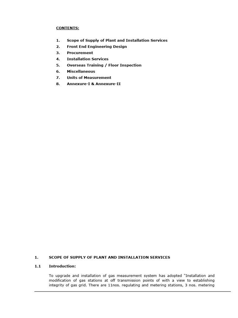 6.1-Scope of Supply of Plant and Services-Lot B | PDF | Specification ...