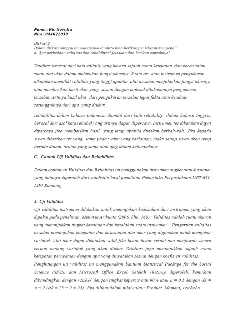 Diskusi 3 (Pengumpulan Dan Penyajian Data) | PDF