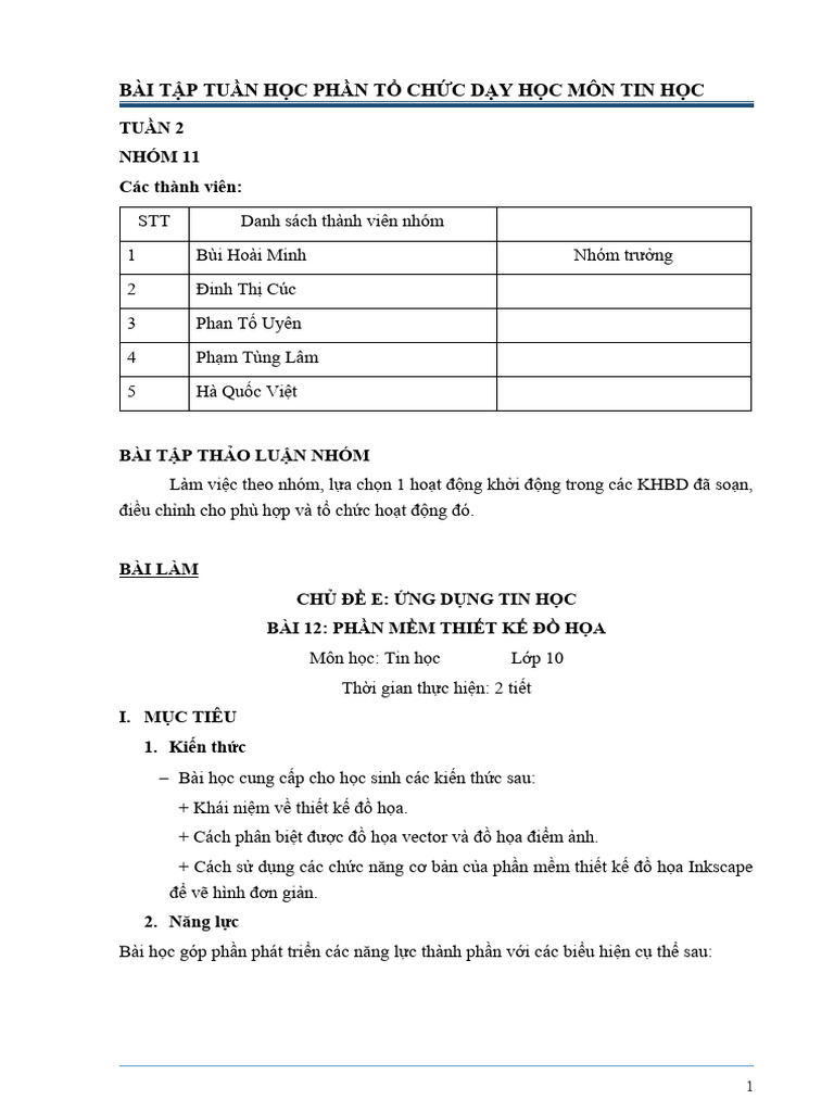 Nhóm 11 - KHBD Ho T Đ NG KH I Đ NG | PDF