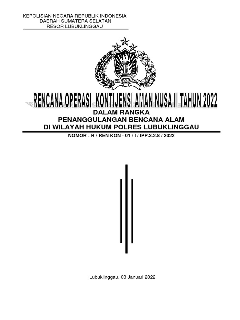 Renkon Aman Nusa Ii (Bencana Alam) | PDF