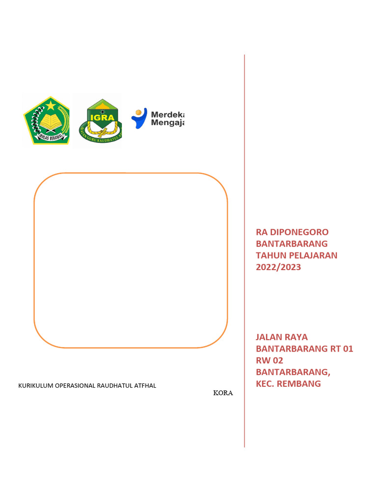 CONTOH KURIKULUM Merdeka RA | PDF