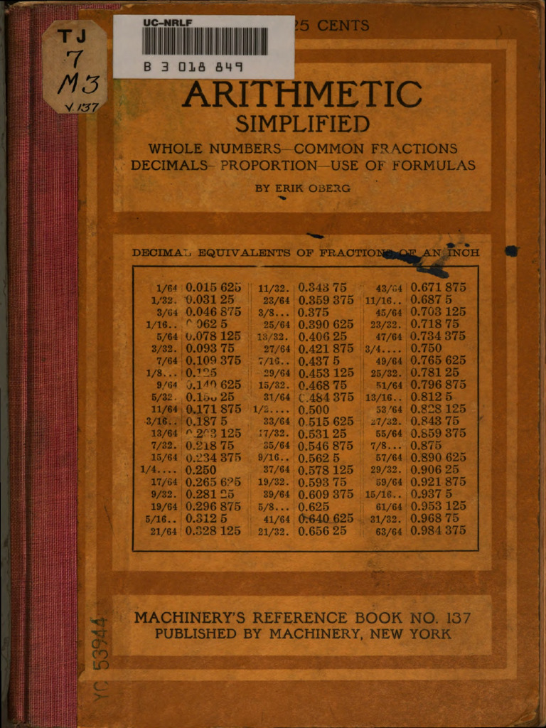 Machinerys Reference Series No 137 | PDF | Subtraction | Division ...