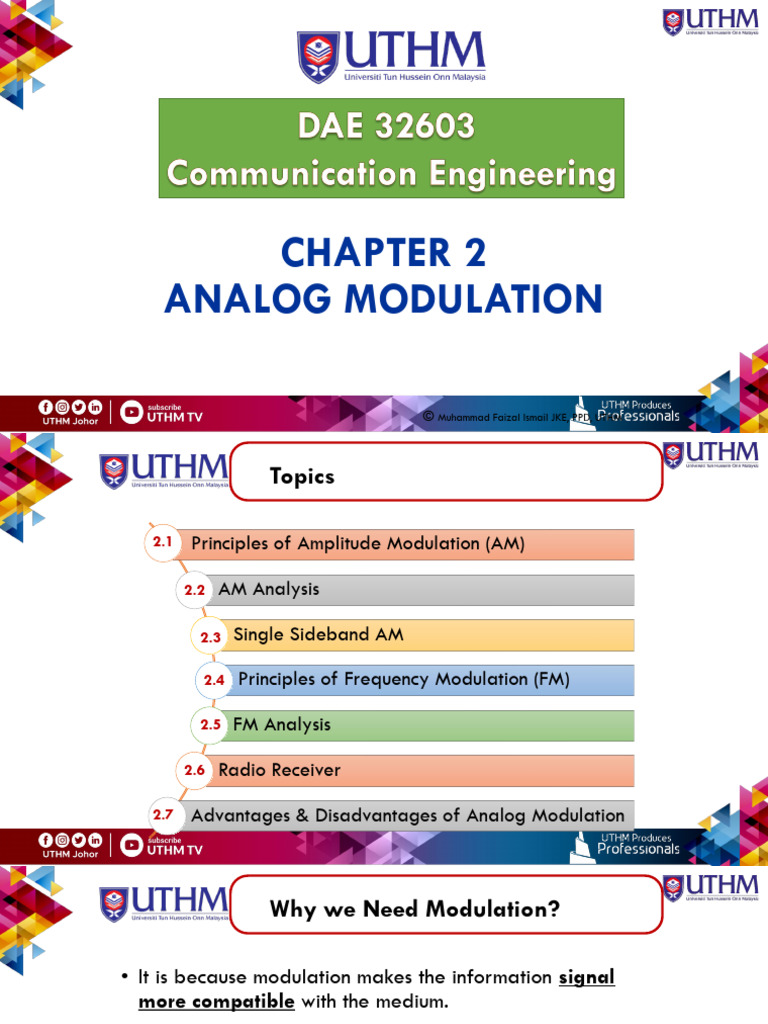 Chapter2-Analogmodulation Part12023 | Download Free PDF | Frequency Modulation | Modulation