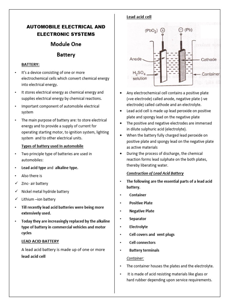 AEES Note-2 | PDF | Electric Generator | Anode