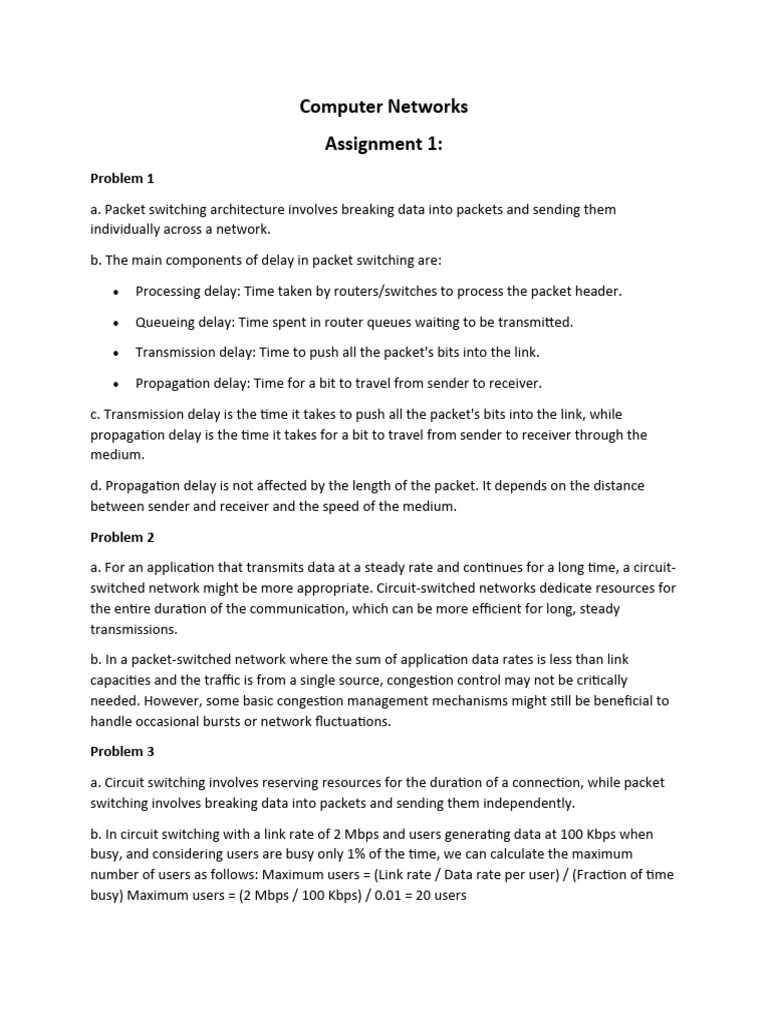 Computer Networks | Download Free PDF | Computer Network | Network Congestion