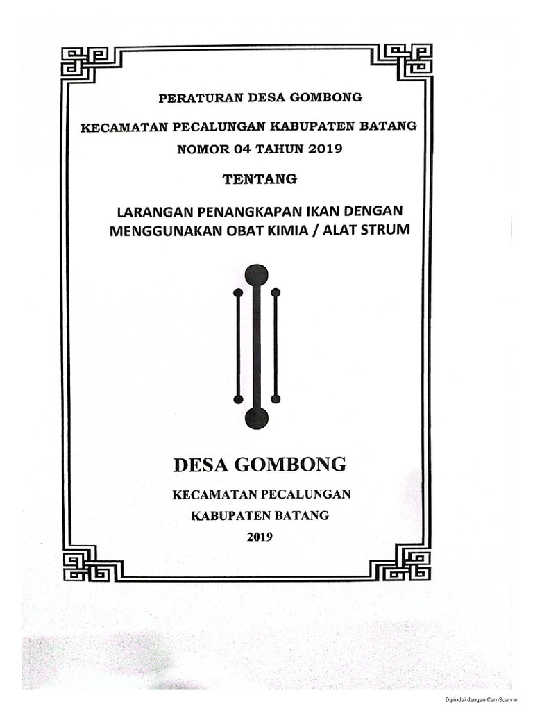 Perdes Larangan Penangkapan Ikan DG Alat Setrum Dan Kimia | PDF