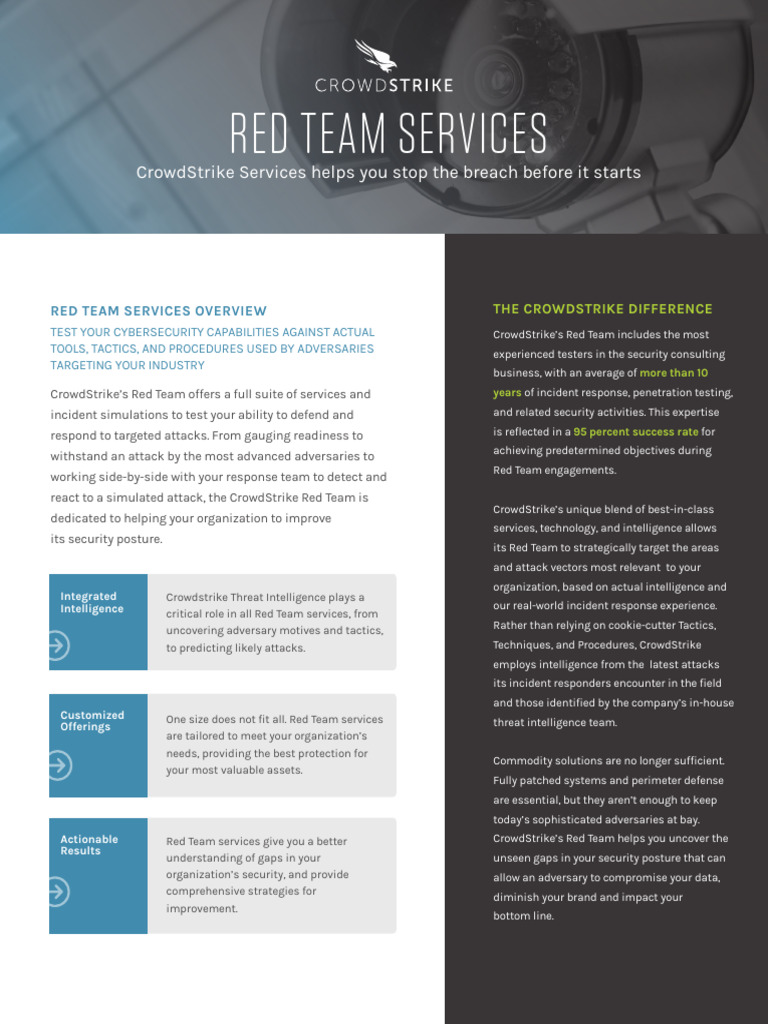 CS RedTeamServices Datasheet | PDF | Security | Computer Security