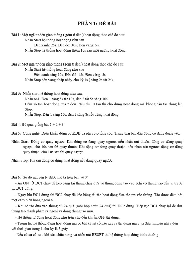 (123doc) - 20-Bai-Tap-Lap-Trinh-Plc-S7-200-Co-Dap-An-Chi-Tiet | PDF