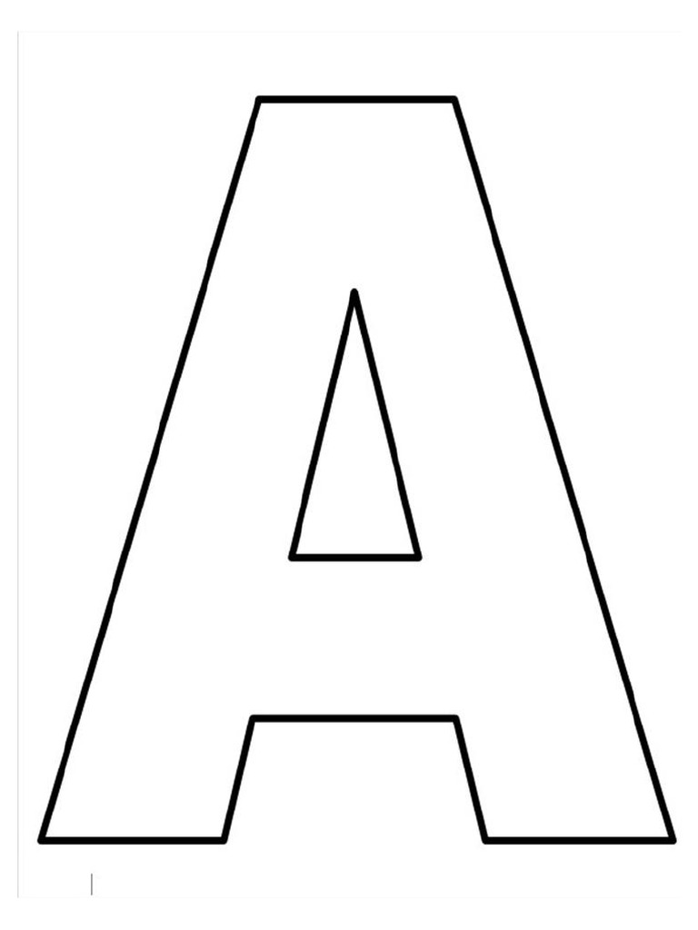 Letra Do Alfabeto para Imprimir A | PDF