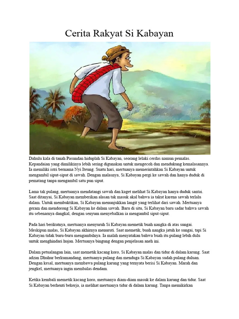Cerita Rakyat Si Kabayan | PDF