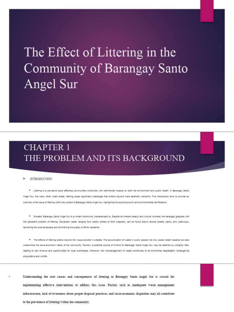 The Effect of Littering in The Community of | PDF | Pollution | Waste