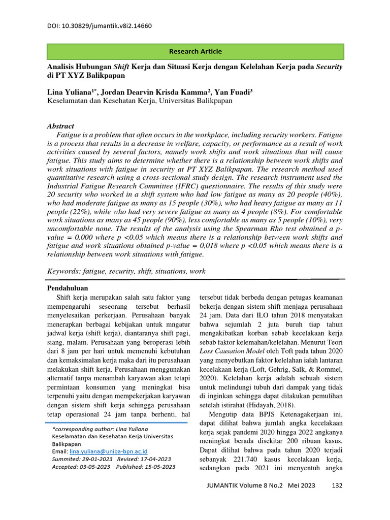 kelelahan kerja | PDF