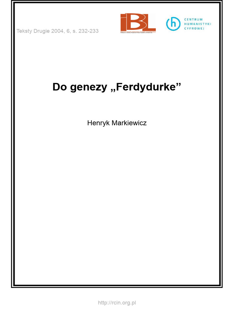 WA248 - 69063 - P I 2524 - Markiew Do Genezy | PDF