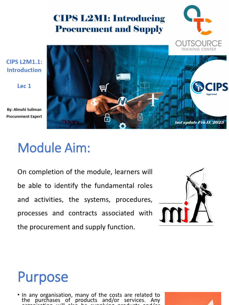 Introduction to Procurement and Supply | PDF | Procurement | Supply Chain
