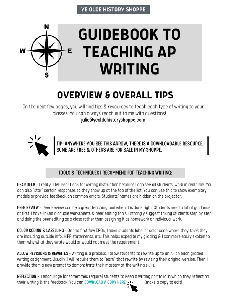 Teaching AP Writing: Tips & Resources | PDF | Rubric (Academic ...