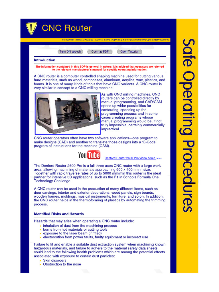 CNC Router Instruction | Download Free PDF | Numerical Control | Secondary Sector Of The Economy