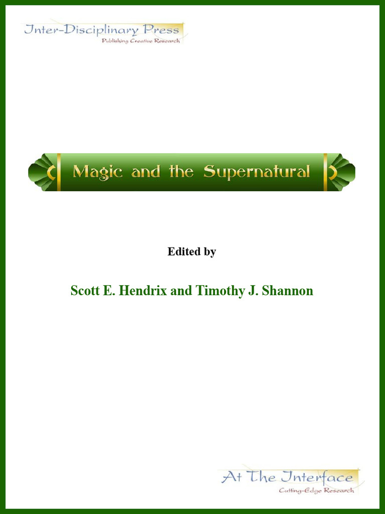 Magic and the Supernatural Explored | PDF
