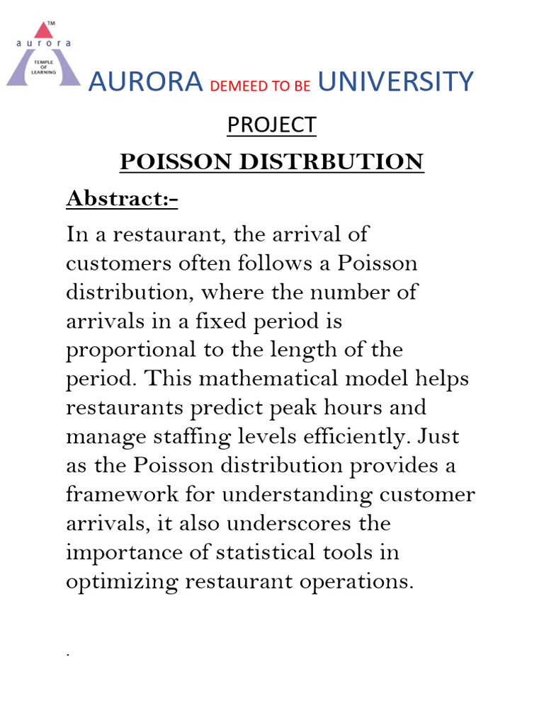 Akk Mikey t2 Project | Download Free PDF | Poisson Distribution ...