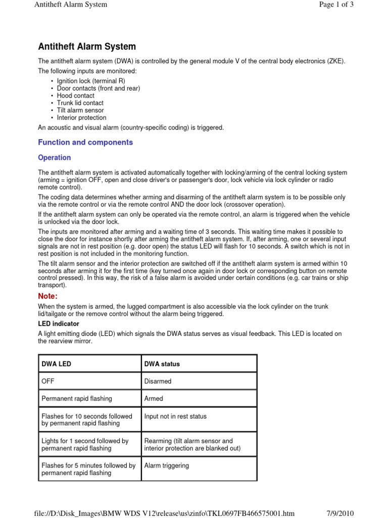 Alarm System Functions | PDF | Manufactured Goods | Electrical Engineering