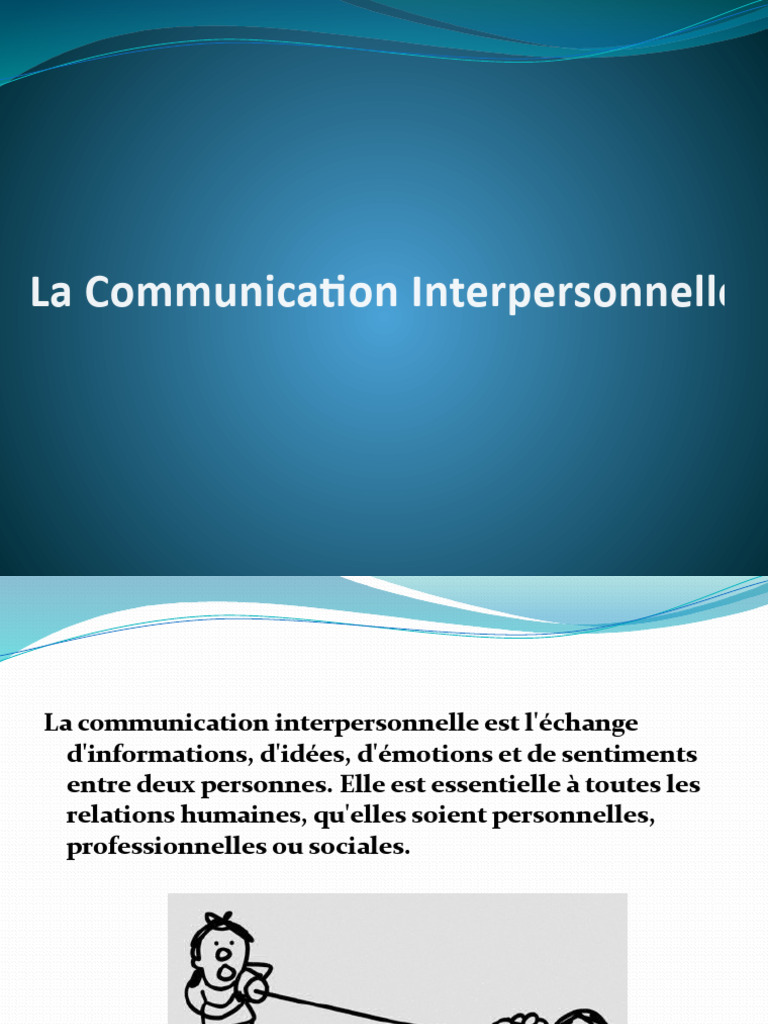 Clés de la Communication Interpersonnelle | PDF | la communication | Relations interpersonnelles