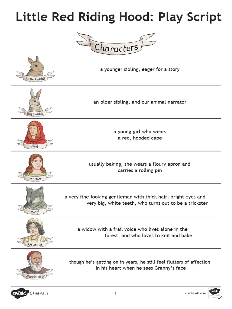 little-red-riding-hood-play-script | PDF | Little Red Riding Hood