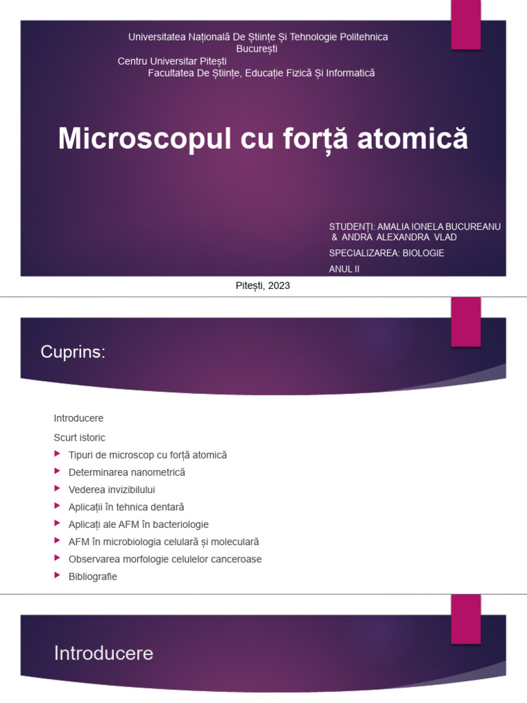 Microscopul Cu Forță Atomică | PDF