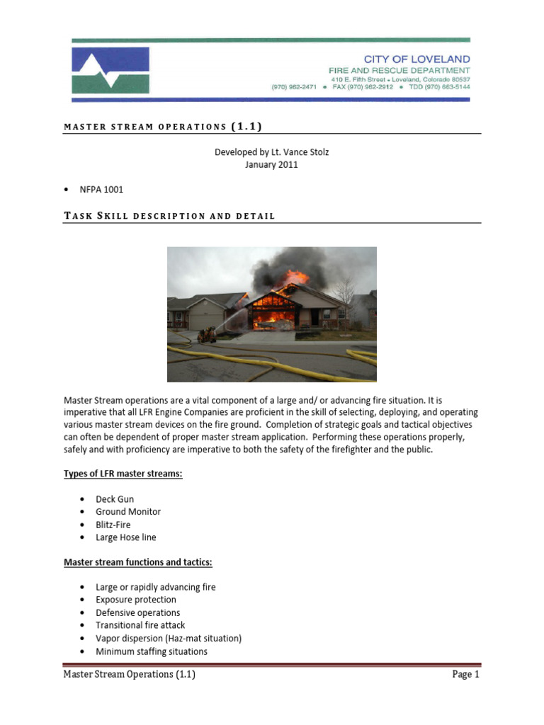Master Streams | PDF | Firefighter | Safety
