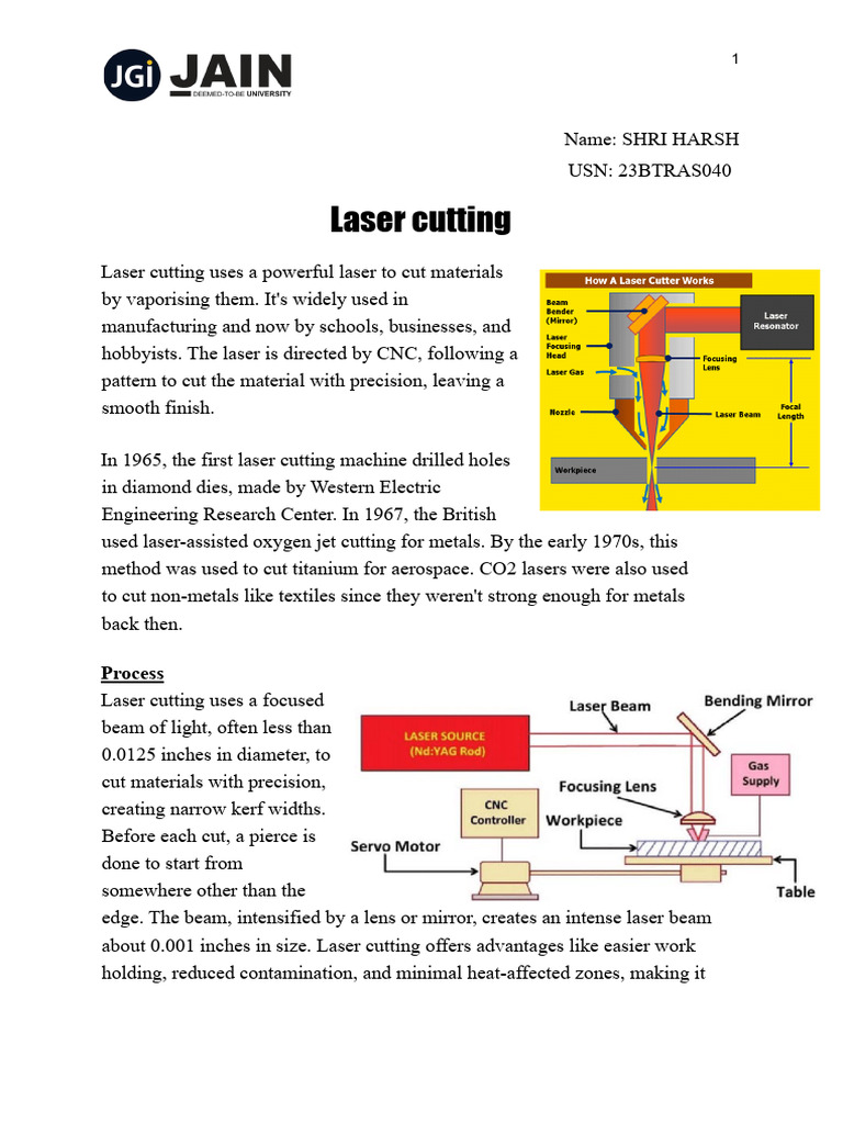 Laser Cutting Physics Assignment | PDF | Mechanical Engineering ...