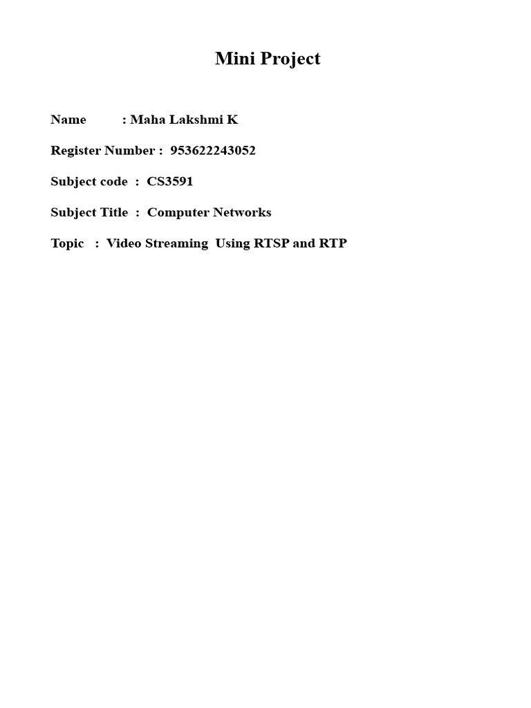 CN Mini Project | PDF | Dynamic Web Page | World Wide Web