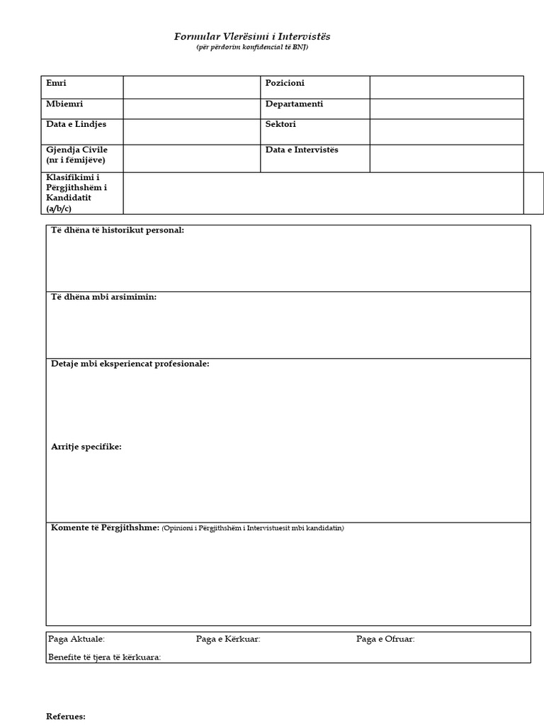 Formular Interviste | PDF