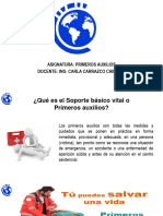 Diapositivas Primeros Auxilios | PDF | Primeros auxilios | Reanimación cardiopulmonar